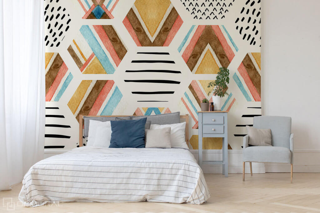 Geometry on the wall – a geometrical theme - Demural blog - Wall Murals ...