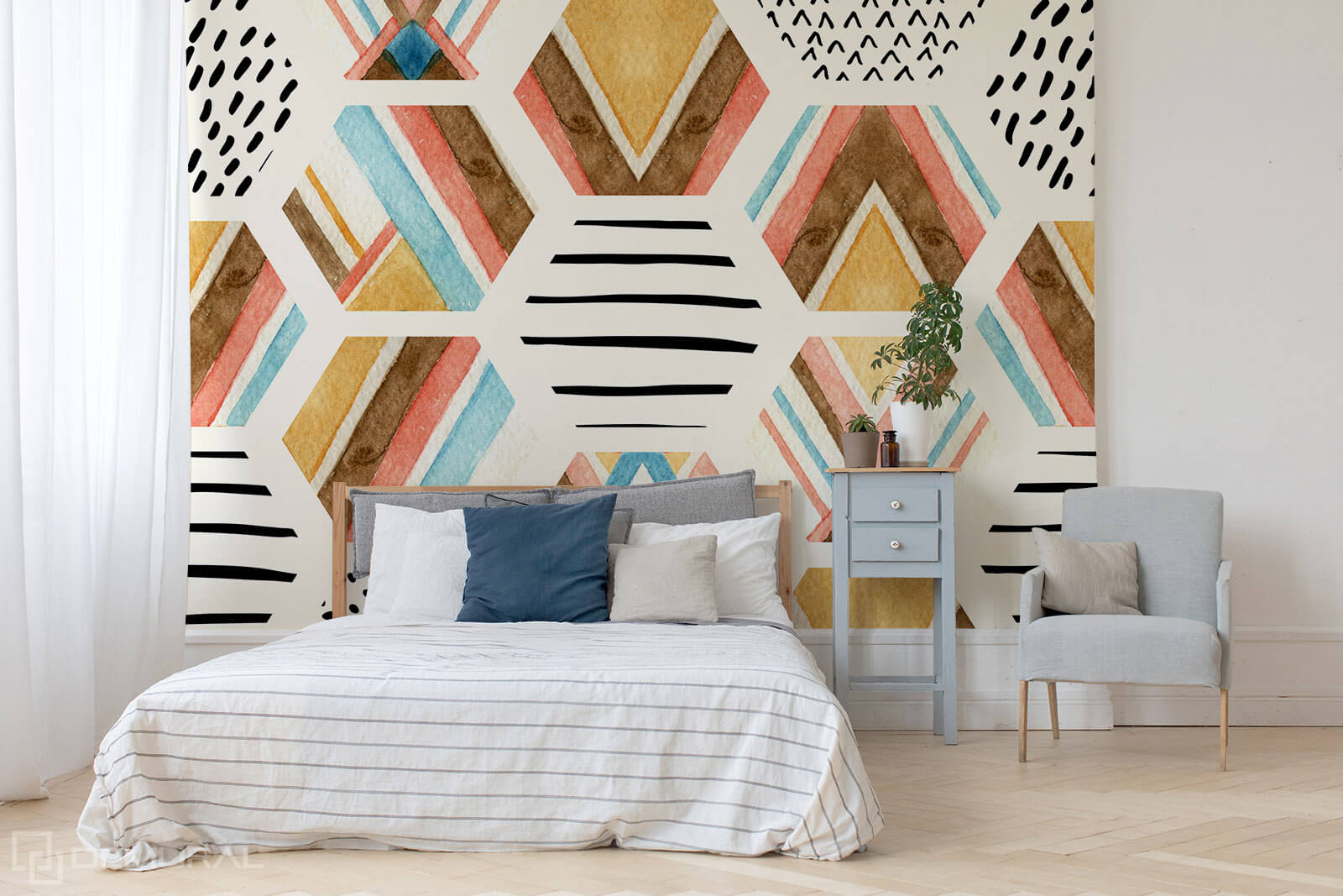 Geometry on the wall – a geometrical theme - Demural blog - Wall Murals ...