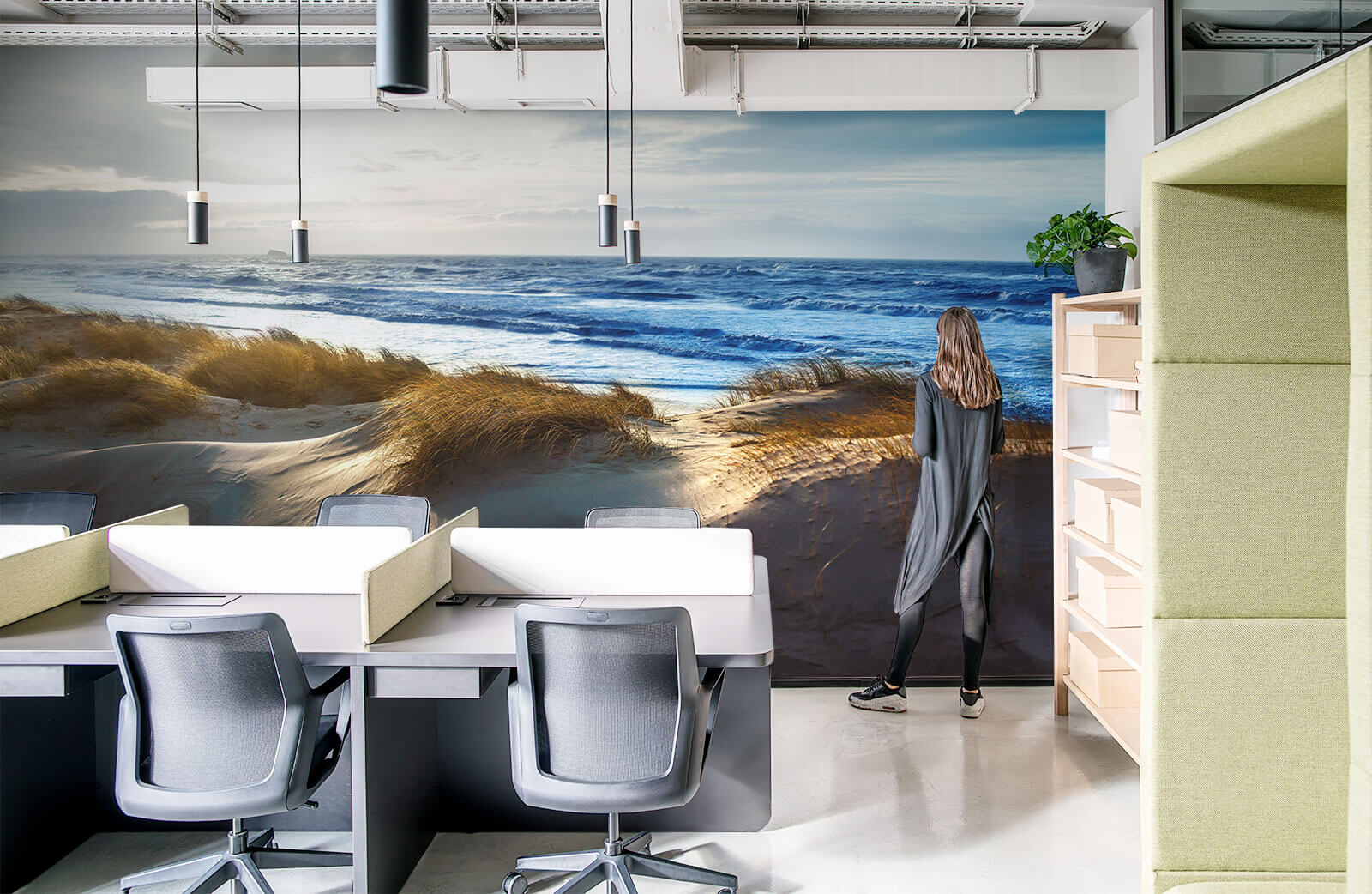 Calming sea photo wallpaper to the office - Demural blog - Wall Murals ...